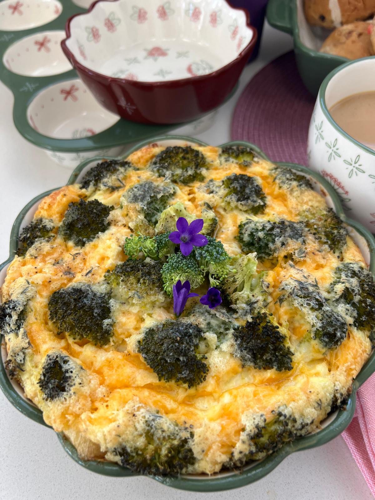 Broccoli & Cheddar Crustless Quiche - The Village Grocer